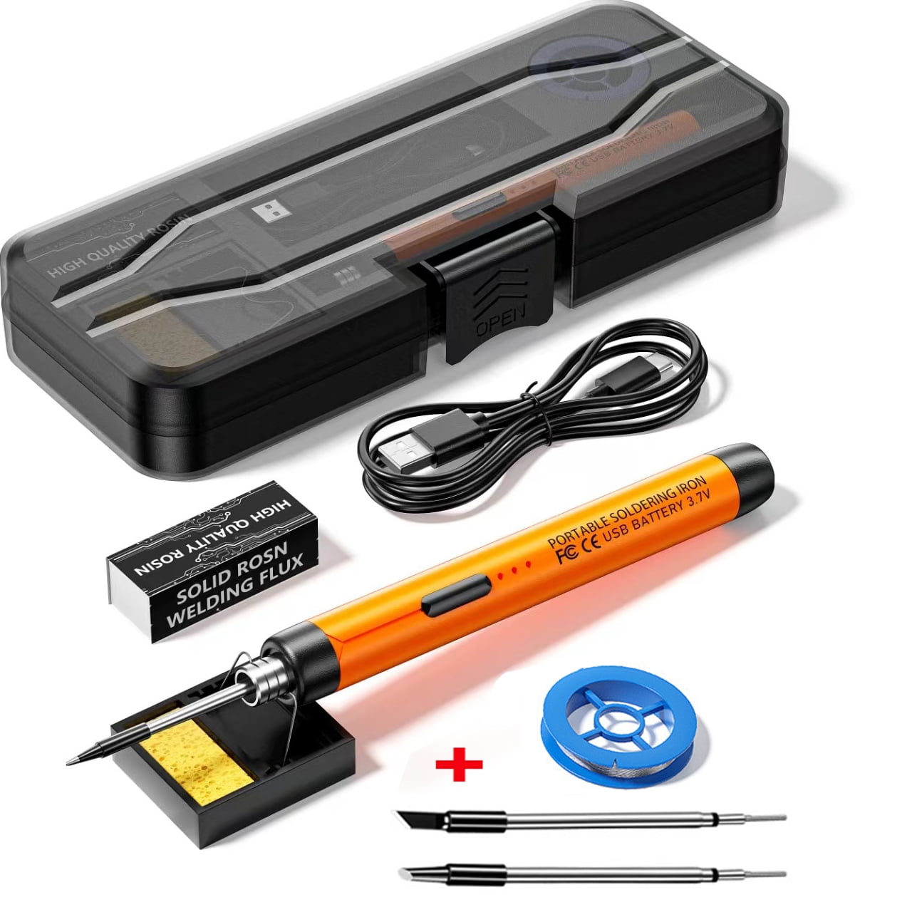 Smart USB Soldering Iron Kit Digital Display Type-C Interface Electric ...