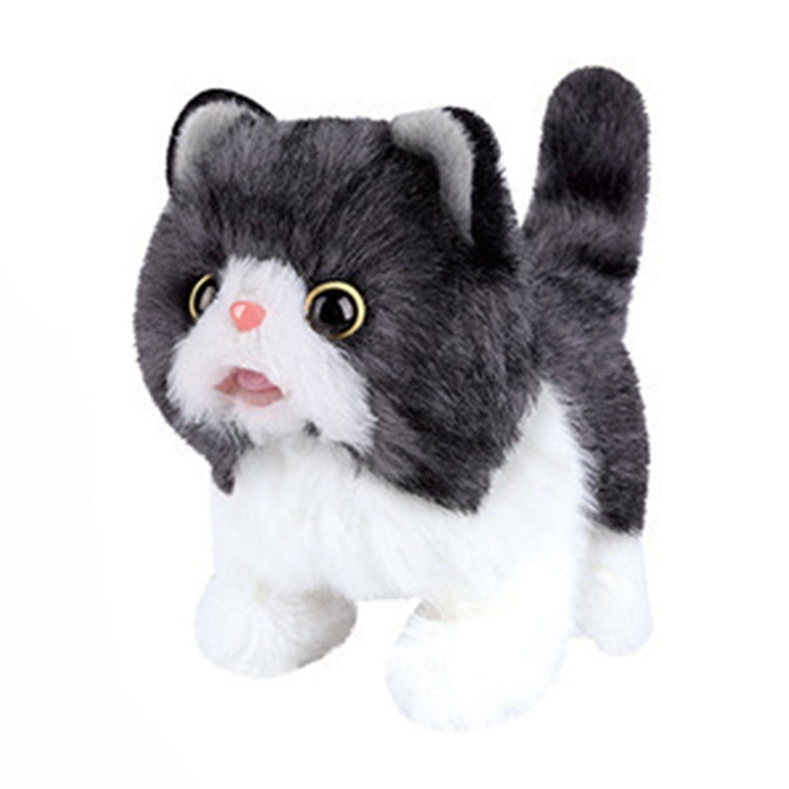Smart Vocal Pet Cat Interactive Toy Electronic Walking Stuffed Animal ...