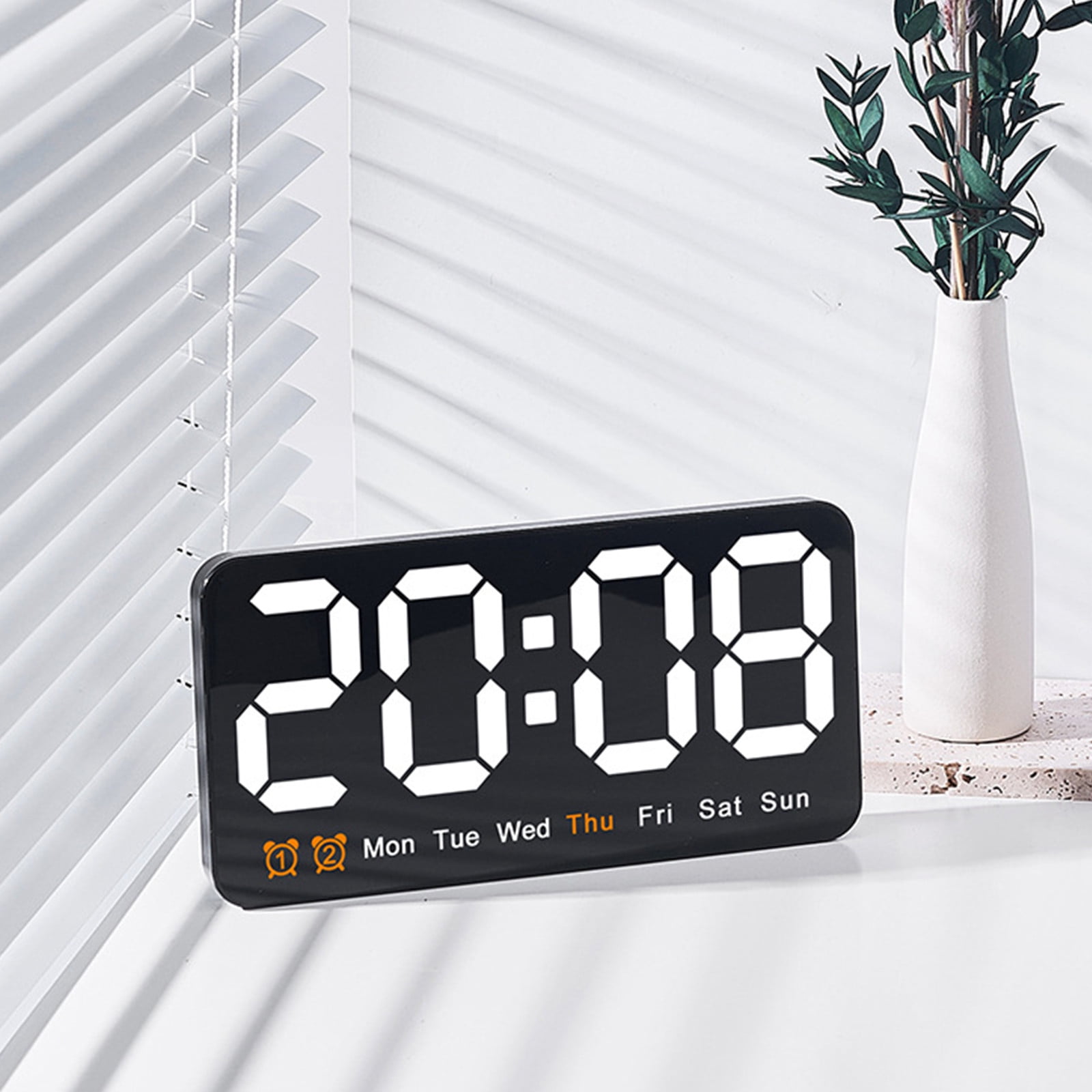 Smart Voice Control Wall Clock, Large Display Clock, Temperature Alarm ...