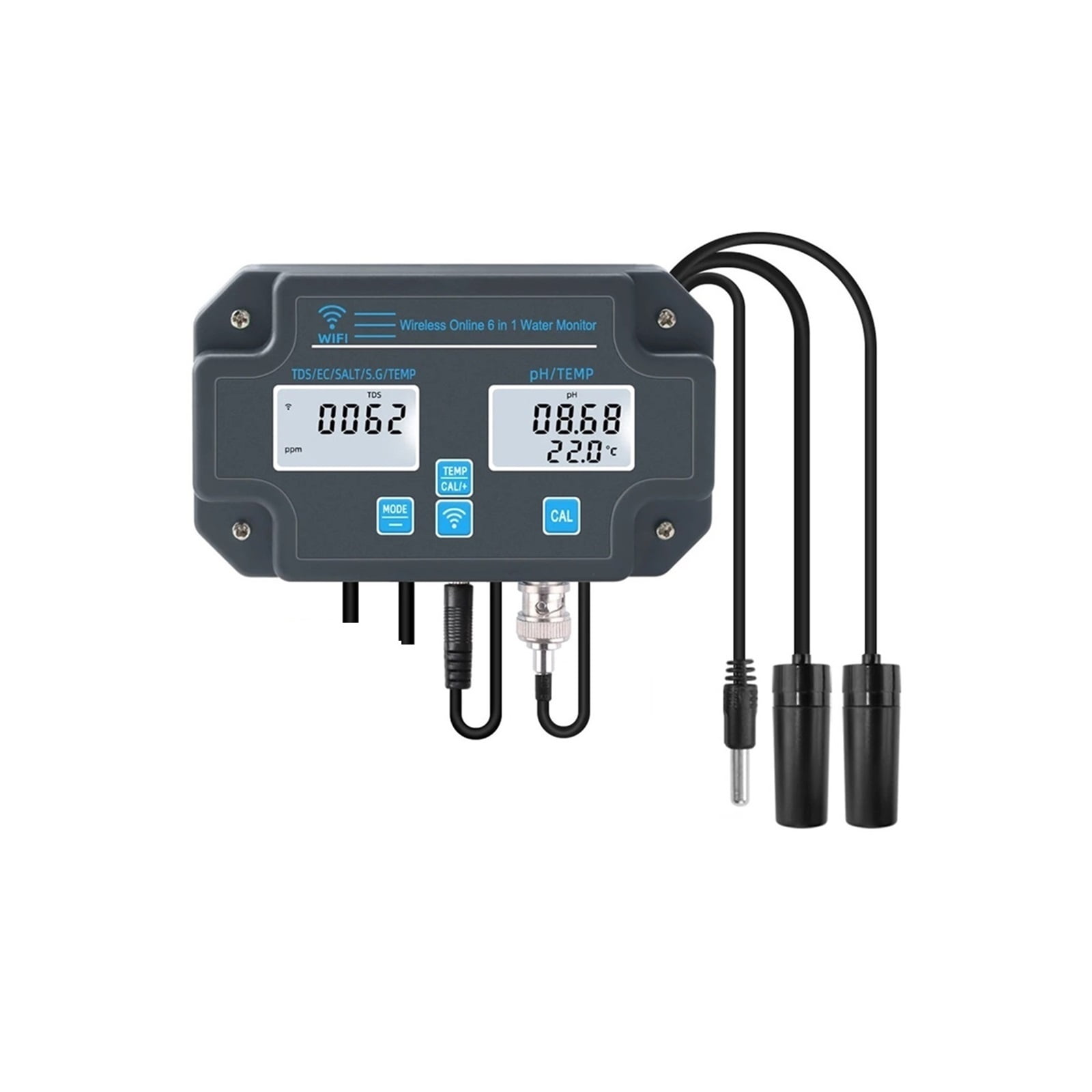 Smart WIFI Aquarium Seawater Salinity Water Quality Meter PH EC TDS ...