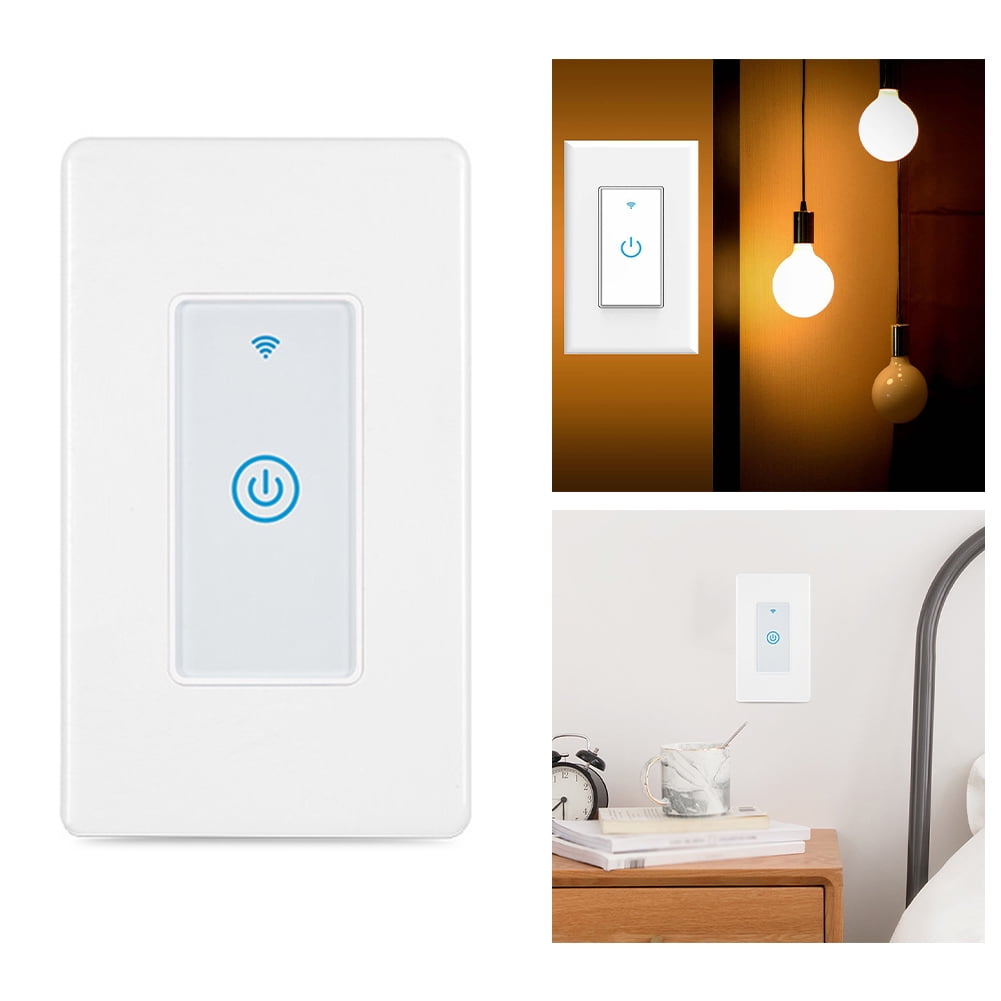 Smart WIFI Switch, Wireless Smartphone Remote Control Wall Light Switch ...
