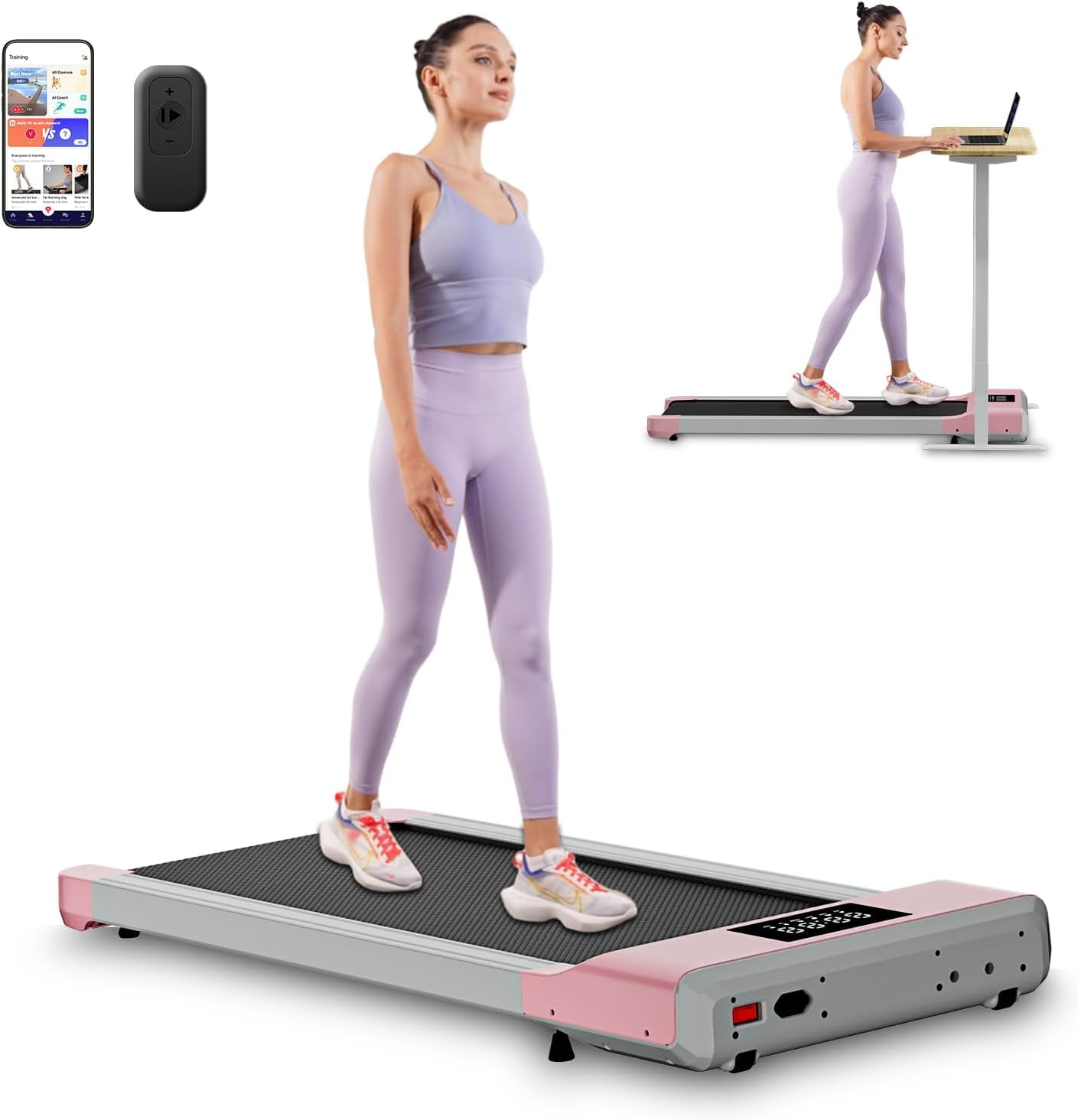 Smart Walking Pad, 2.5 HP Quiet Walking Pad Treadmills for Home Small ...