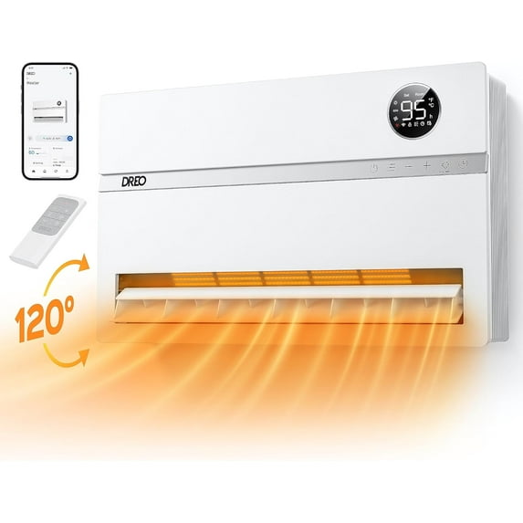 Smart Wall Heater, Electric Space Heater for Bedroom 1500W, 120 ...