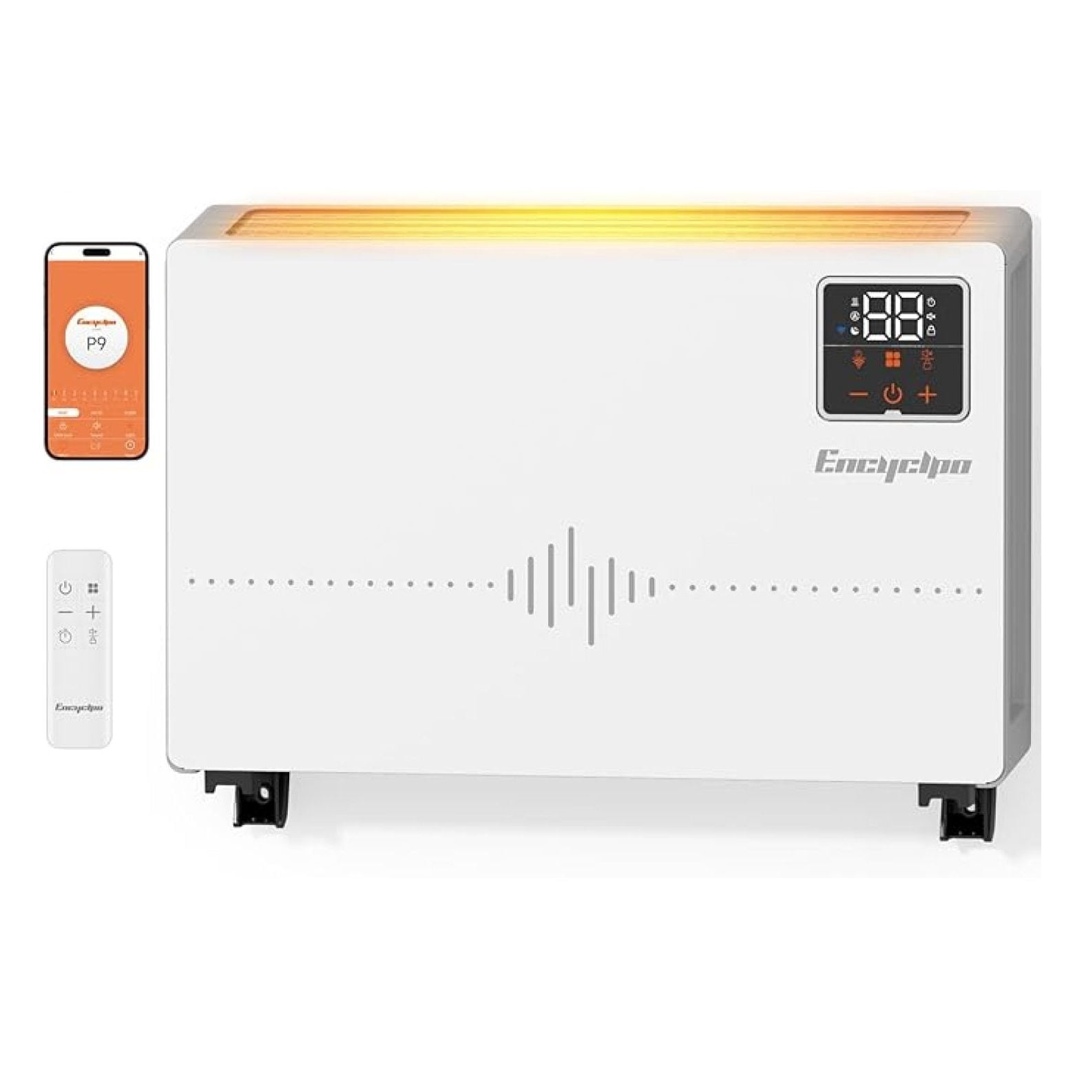 Smart Wall Heater with Wireless and Control, 1500W Space Heaters for ...
