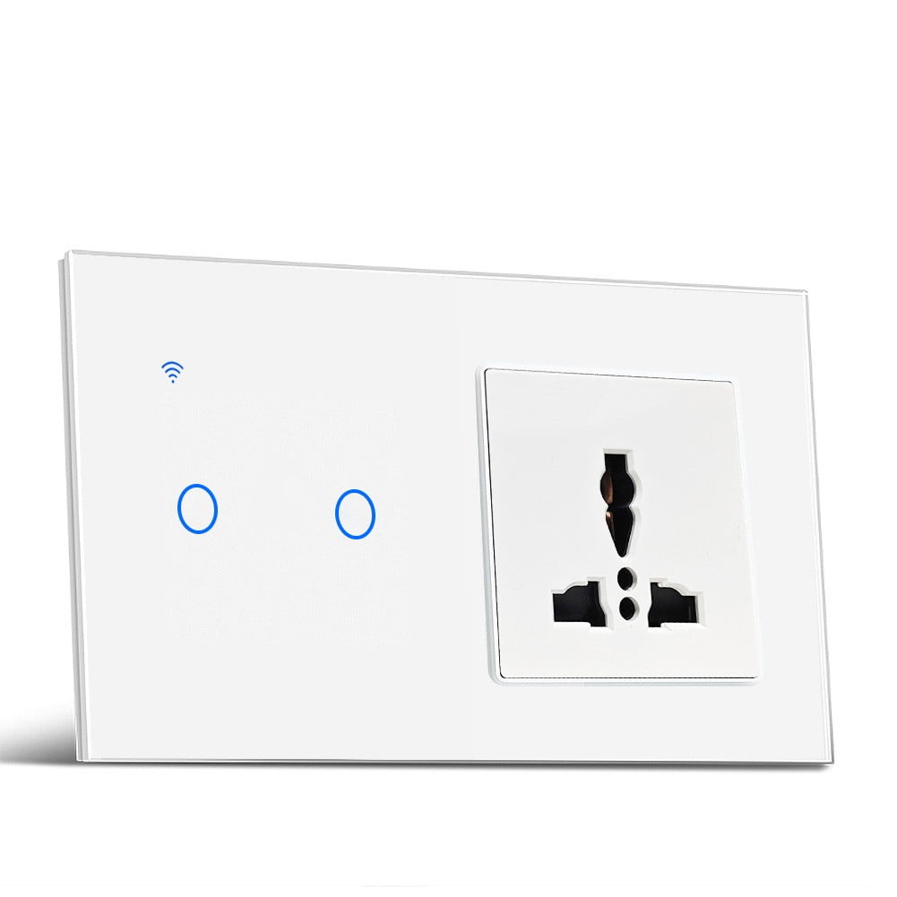 Smart Wall Socket Wifi Switch For For Tuya Three-Hole Multi-function ...
