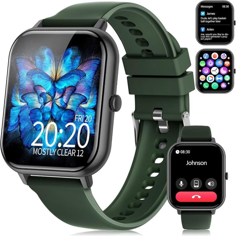 Smart Watch with 1.83-Inch Touchscreen, Call Function, 100+ Sports Modes, DIY Watch Face, Sleep ...