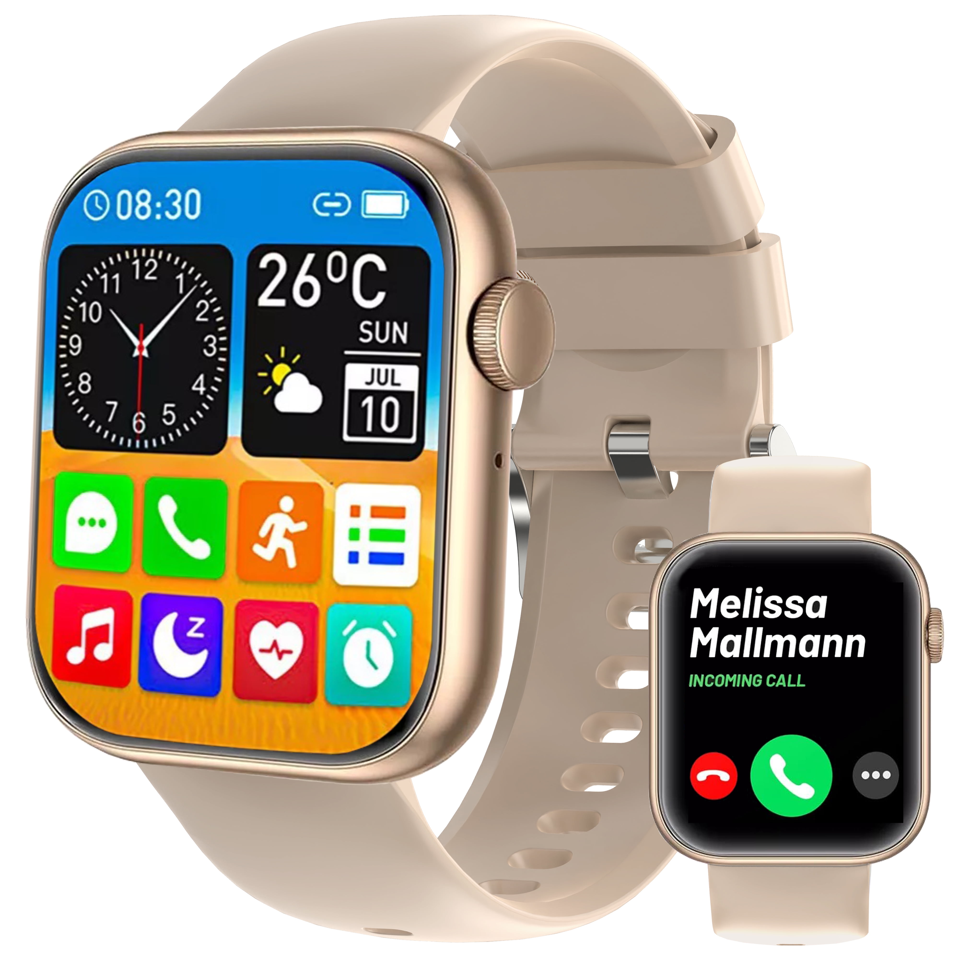 Smart Watch, 1.83 Inch Wireless Smart Watch for Android & iOS, IP67 ...