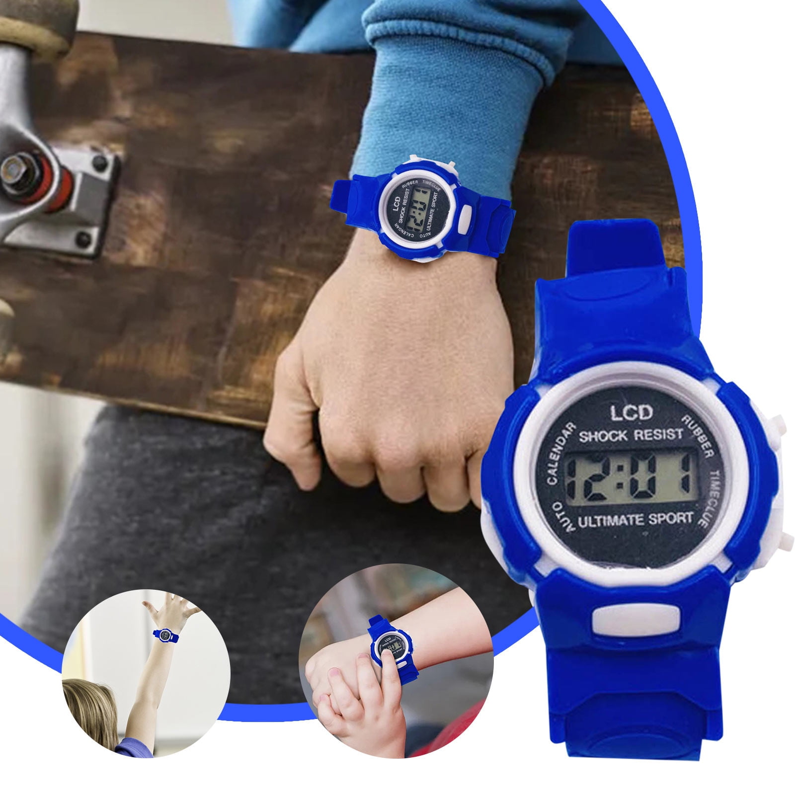 Smart Watch 10 Years Old Boys Kids Sports Watch Electronic Girls Analog ...