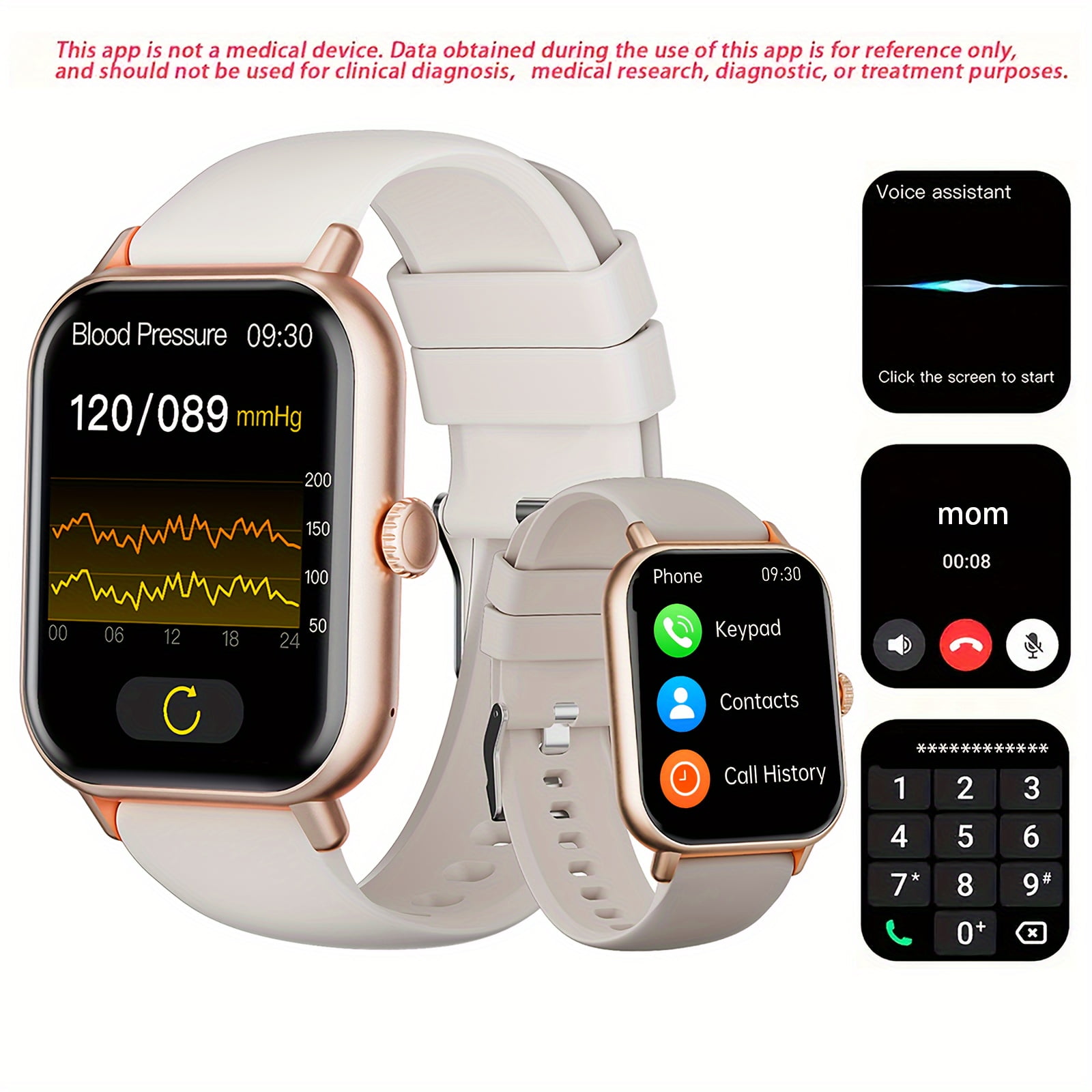 Smart Watch - 2.01'' Full Touch Screen, Answer/Make Calls, Sports ...