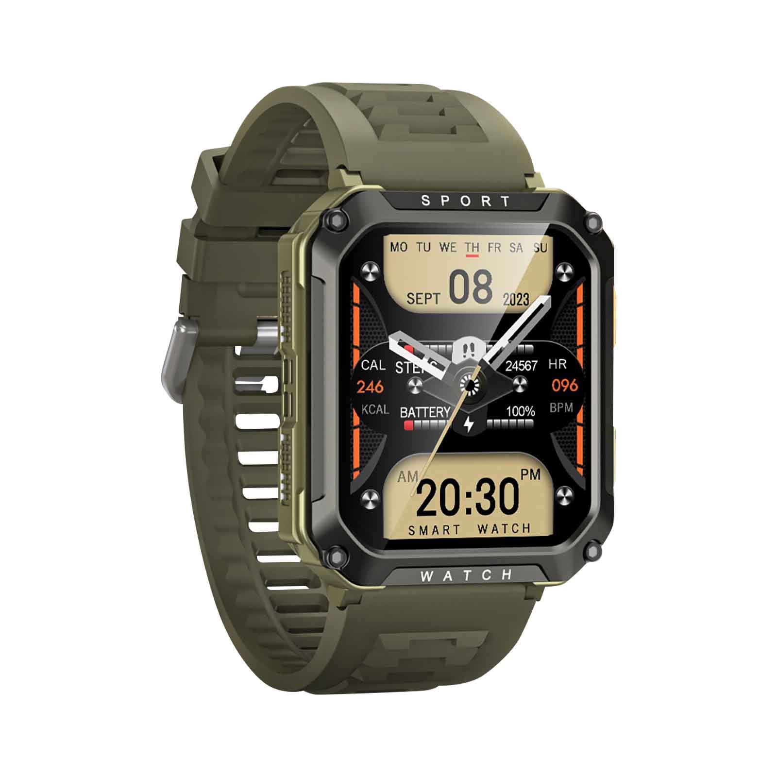 Smart Watch, 50M, Rugged Military Bluetooth Call Fitness Tracker, 2 ...