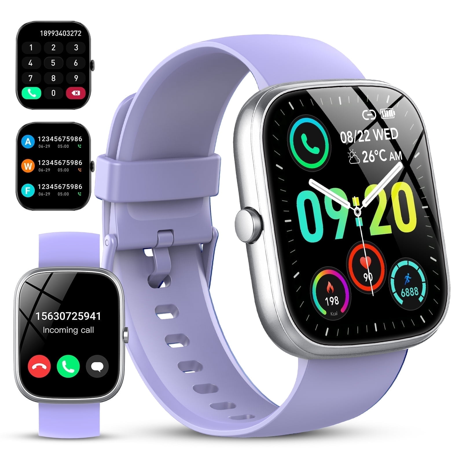 Smart Watch Fits for Android and Iphone, IP68 Waterproof Smartwatch for ...