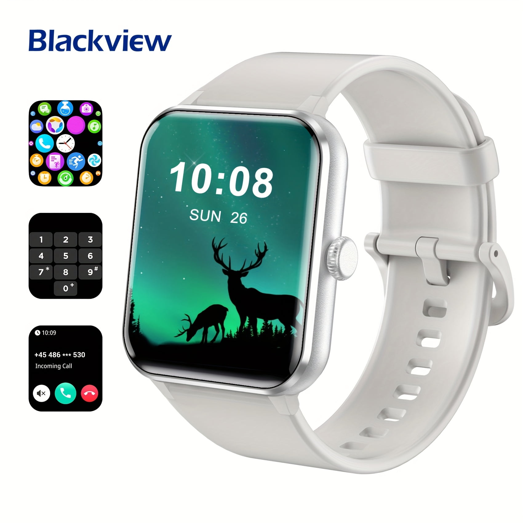 Smart Watch (Answer/Make Calls) - 1.85" for Men Women, Voice Assistant ...