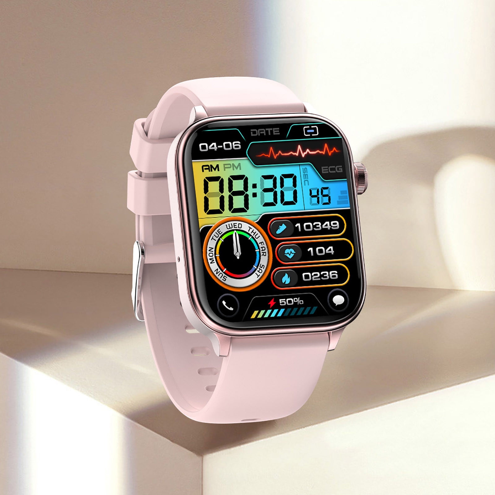 Smart Watch Bluetooth Talk Heart Meter Step Distance Voice Assistants ...