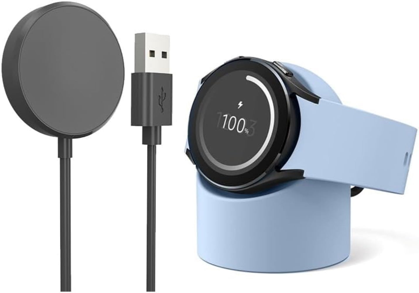 Smart Watch Charger Cable + Silicone Charging Stand for Samsung Galaxy ...