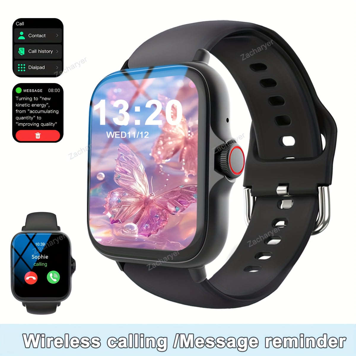 Smart Watch Compatible for iPhone/ with Wireless Calling/Dialing ...