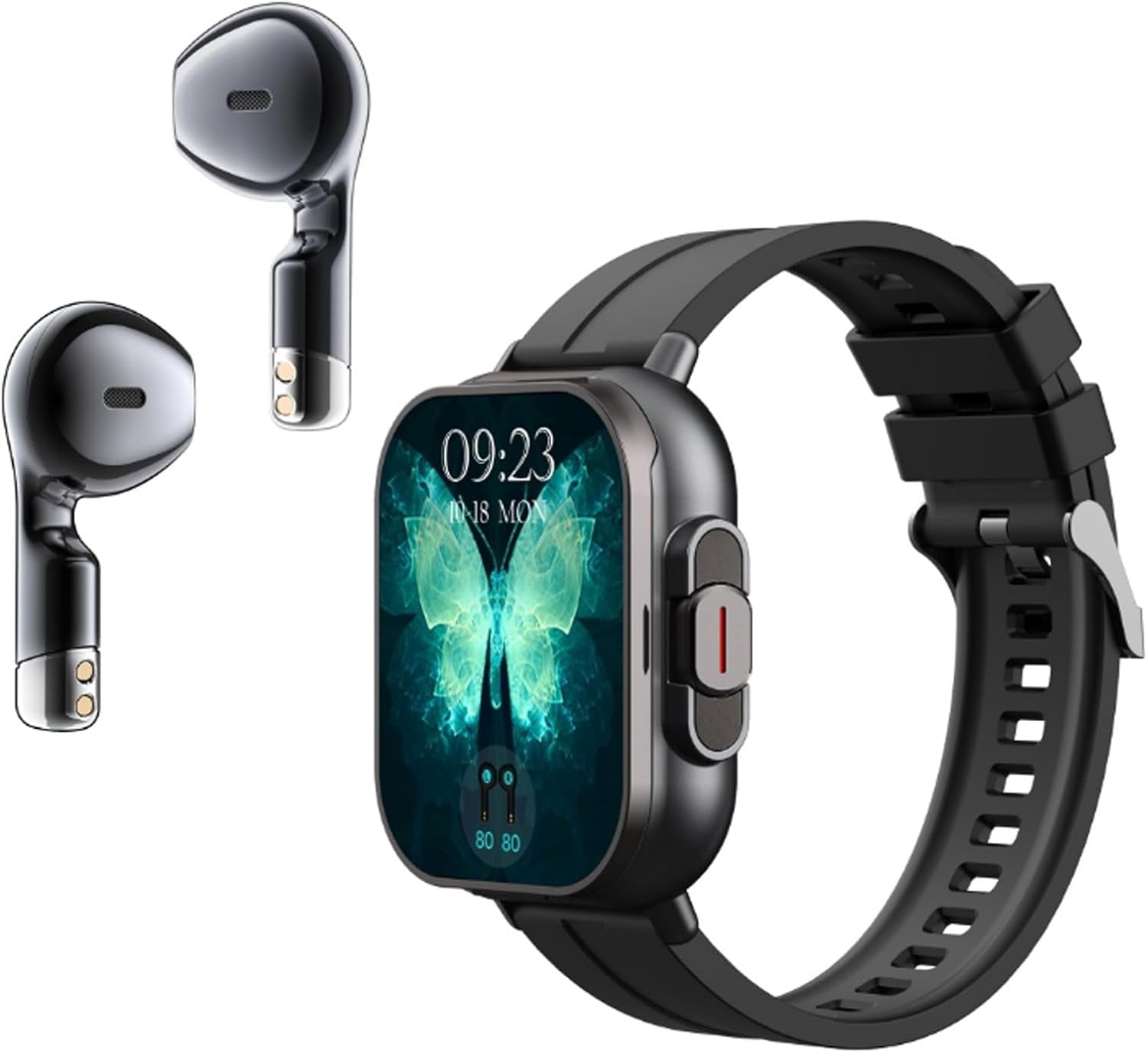 Smart Watch with Earbuds, 2.01" Round Fitness Watch Sports Fitness ...