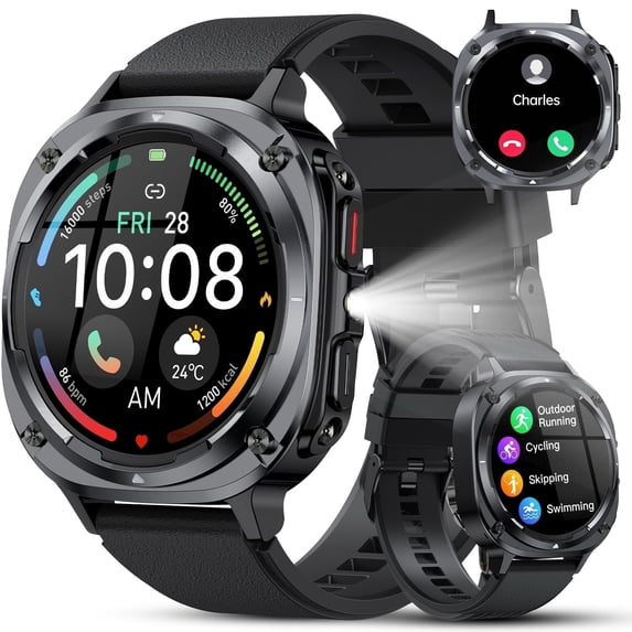 Military Smart Watch for Men Answer/Make Calls, 1.39" HD Fitness ...