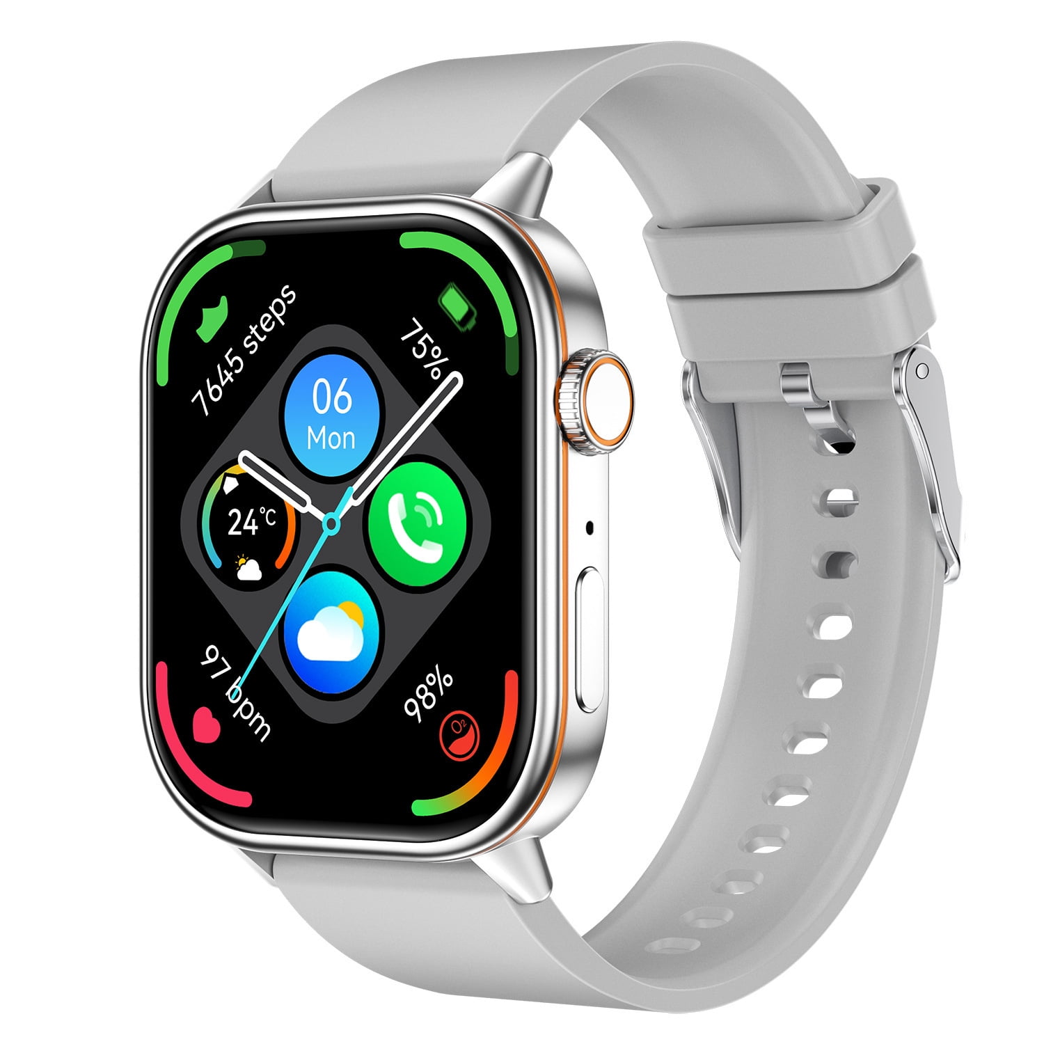 Smart Watch for GPS Lacator, 2.1" Screen IP68 Waterproof Health & Fitness Tracker Watch,178 ...