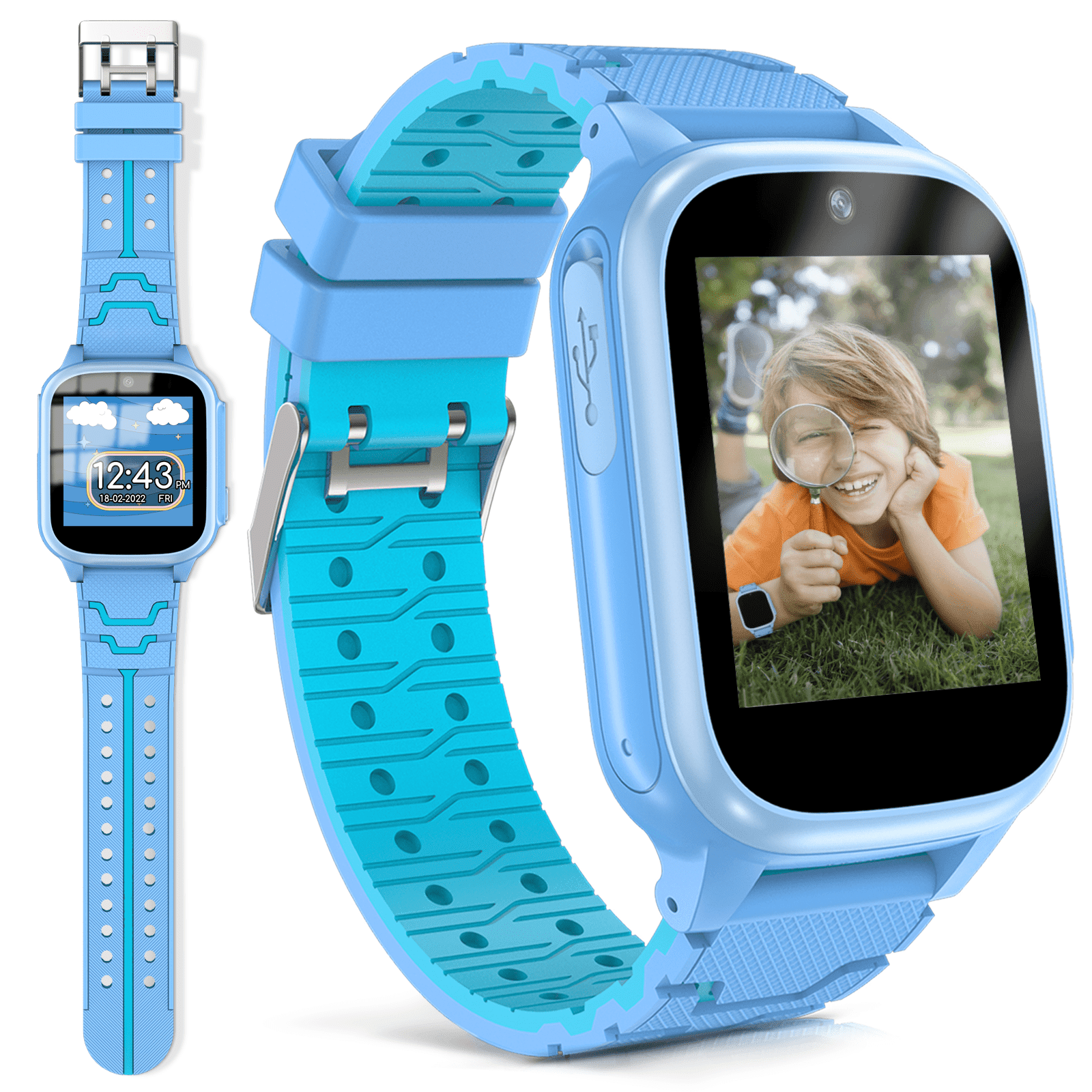 Kids Smartwatch with Games, Cameras, Tracker - Gift for Boys and Girls ...