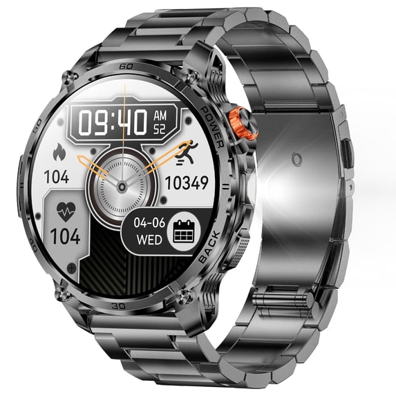 Smart Watch for Men, 1.75'' AMOLED Sport Smartwatch with 2 Straps, 100 ...