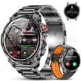 Smart Watch for Men, 1.75'' AMOLED Sport Smartwatch with 2 Straps, 120 ...