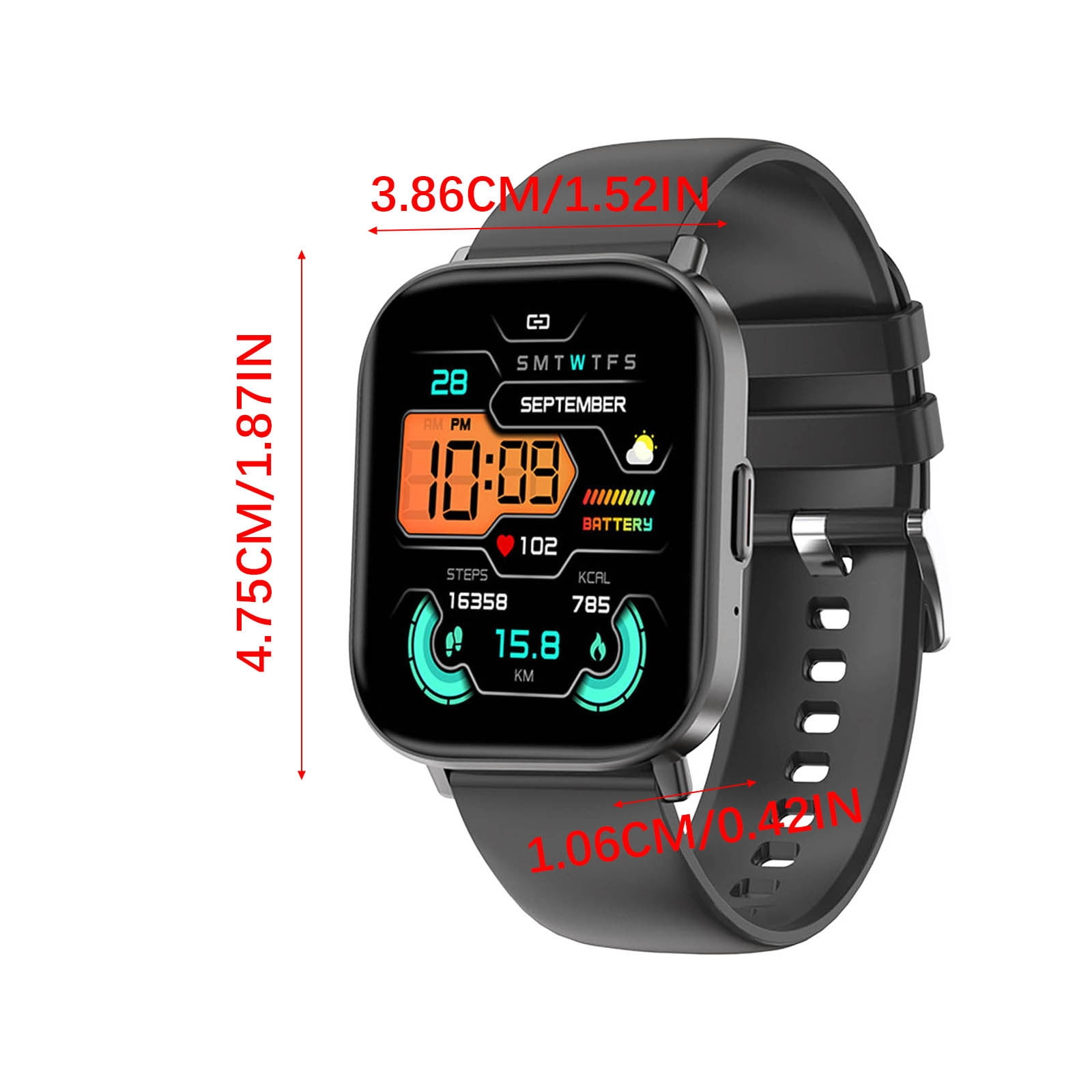 Smart Watch for Men Women,1.57" AMOLED Touch Screen Fitness Watch with ...