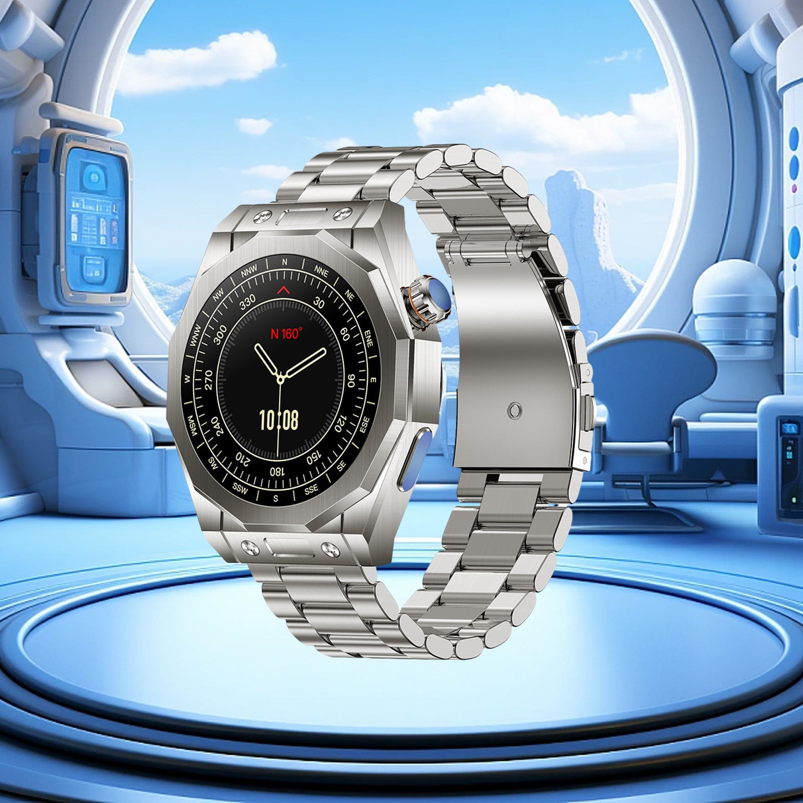 Smart Watch Qwtwty Smart Wearable Watch Multifunction HD Rectangular ...