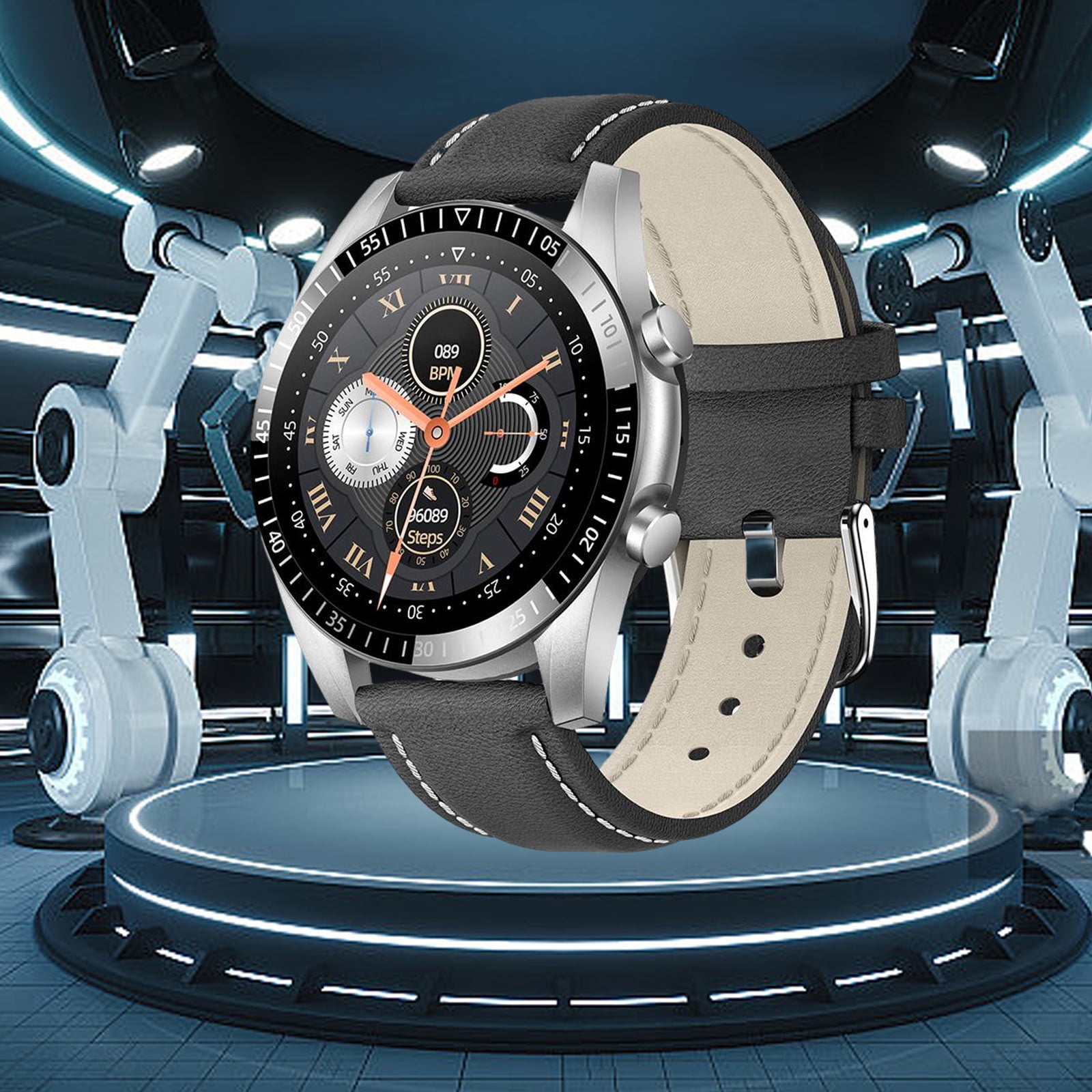 Smart Watch Qwtwty Smart Wearable Watch Multifunction HD Round Screen ...