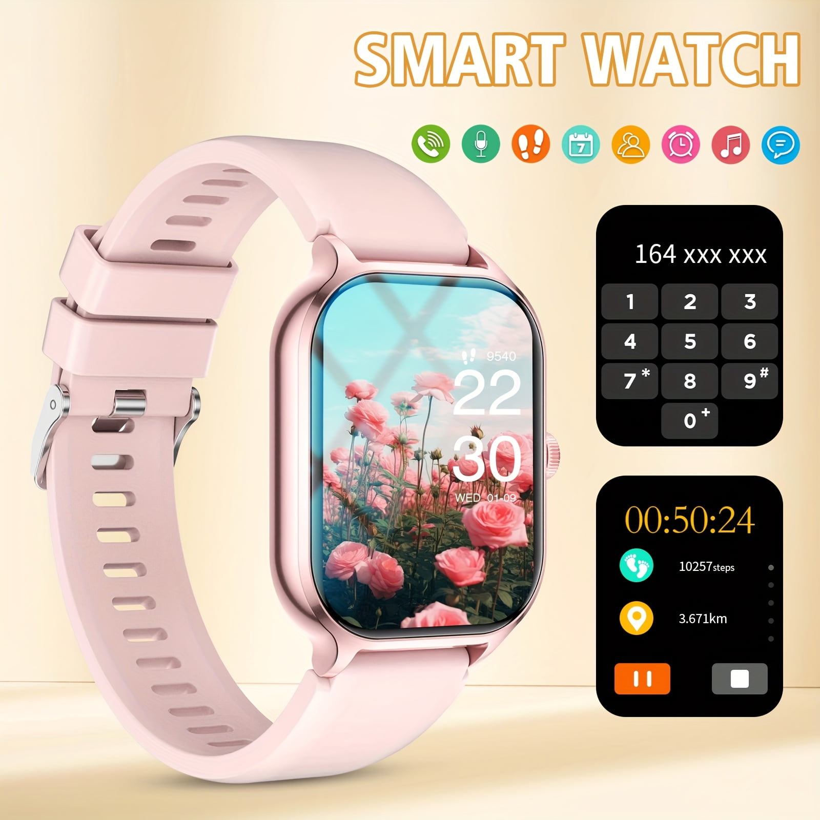 Smart Watch with Wireless Calling/Dial, Multi-Sport Modes, Call ...