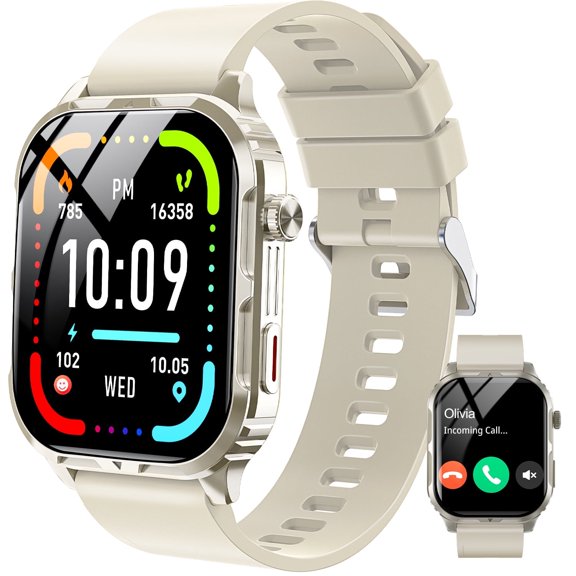 Women's Pink Smartwatch: Phone Call & Message Reminder, Step Counter ...