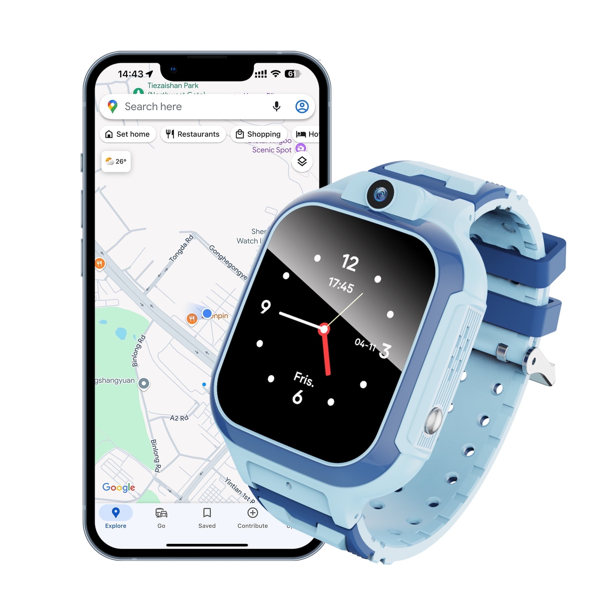 Mollan GPS Kids Smartwatch with 4G Real-Time Location SOS Video Call HD ...