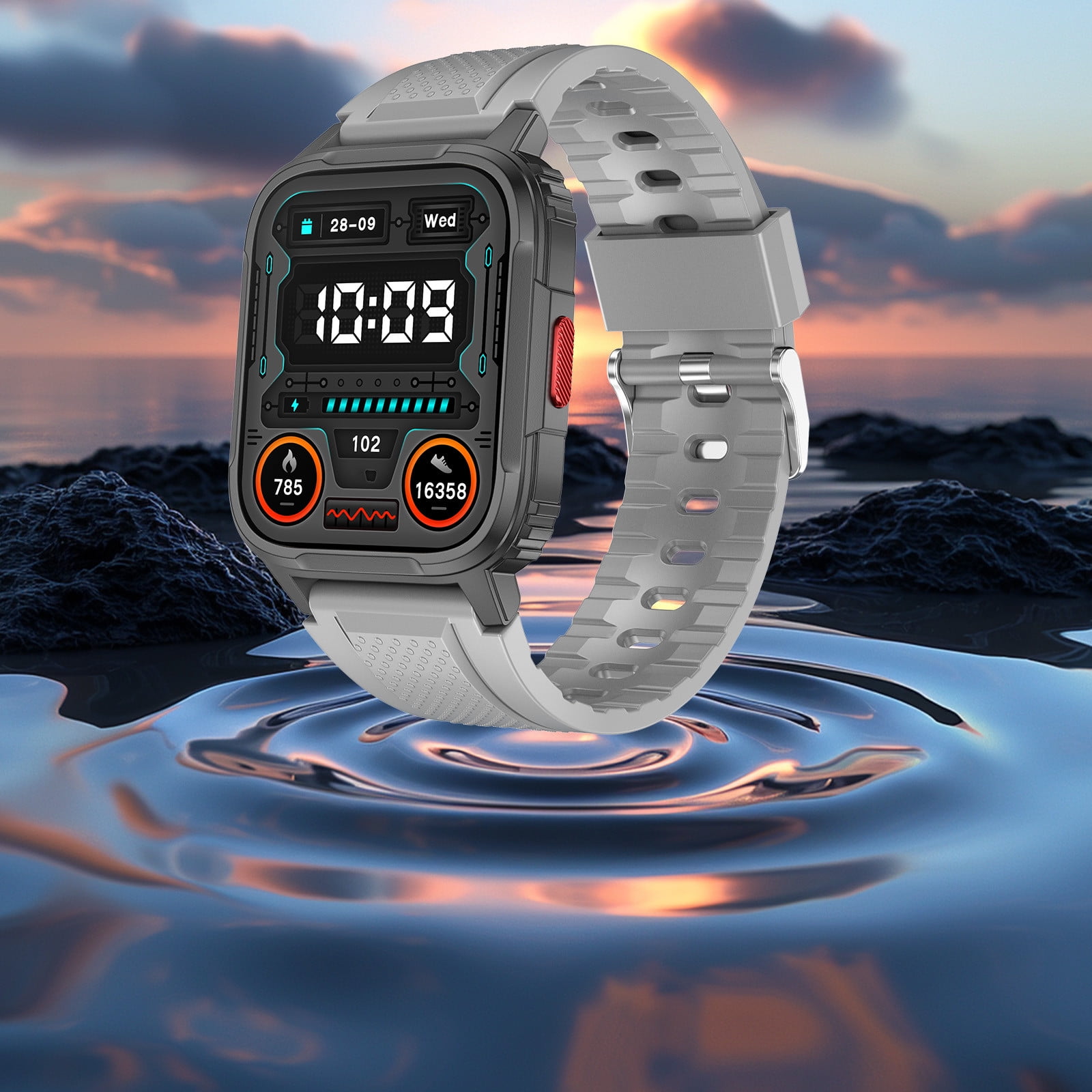 Smart Watch for Men Outdoor Smartwatch, IP67 Waterproof, Bluetooth Dail ...