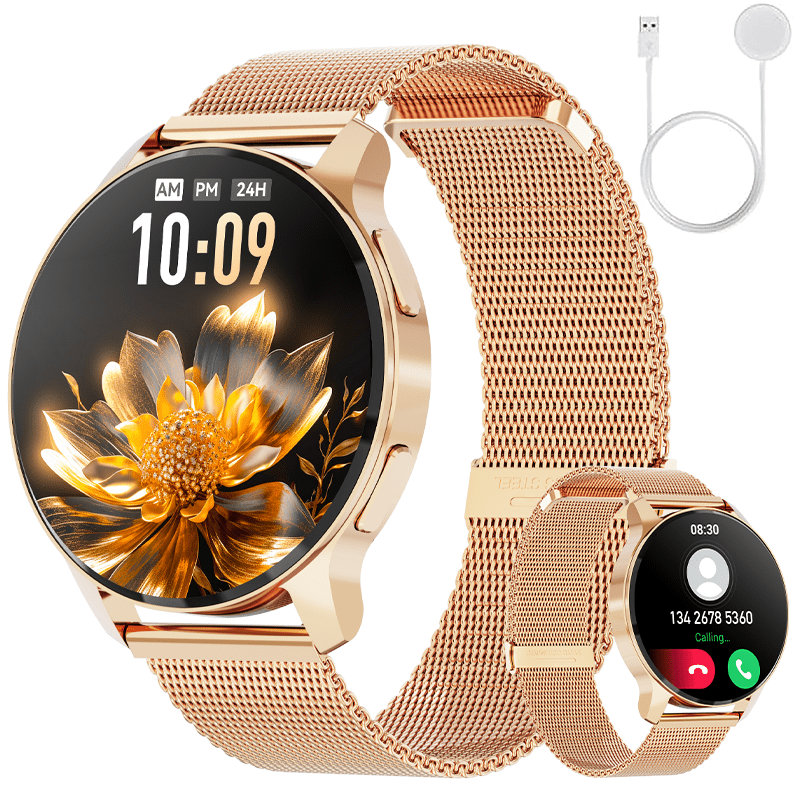 Smart Watch Compatible for Women, 1.32 inch HD Full Touch Screen with ...