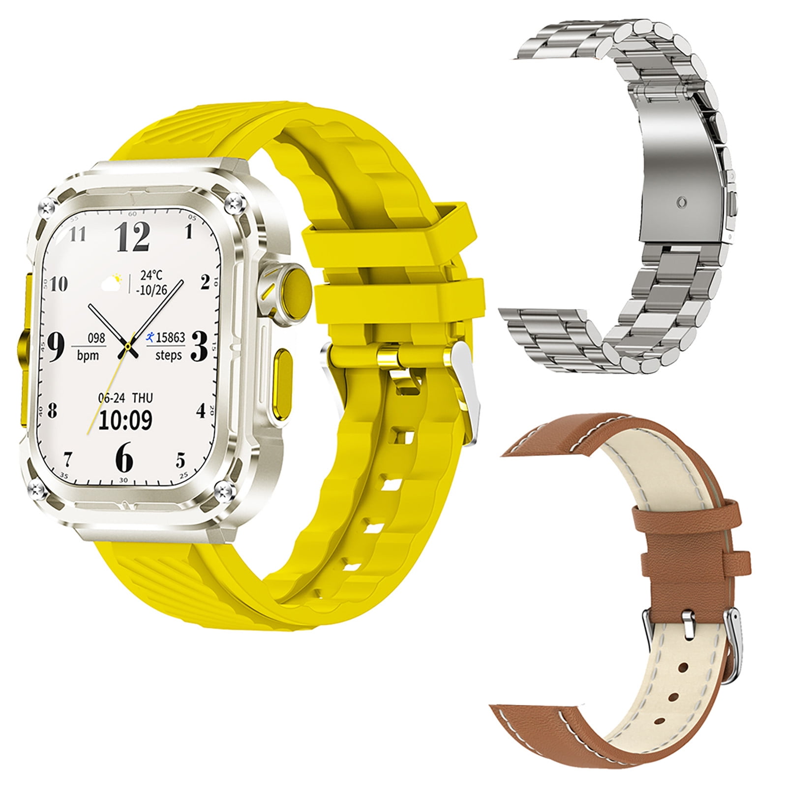 Smart Watches, Smart Wearable Watch Multifunction HD Rectangular Screen ...