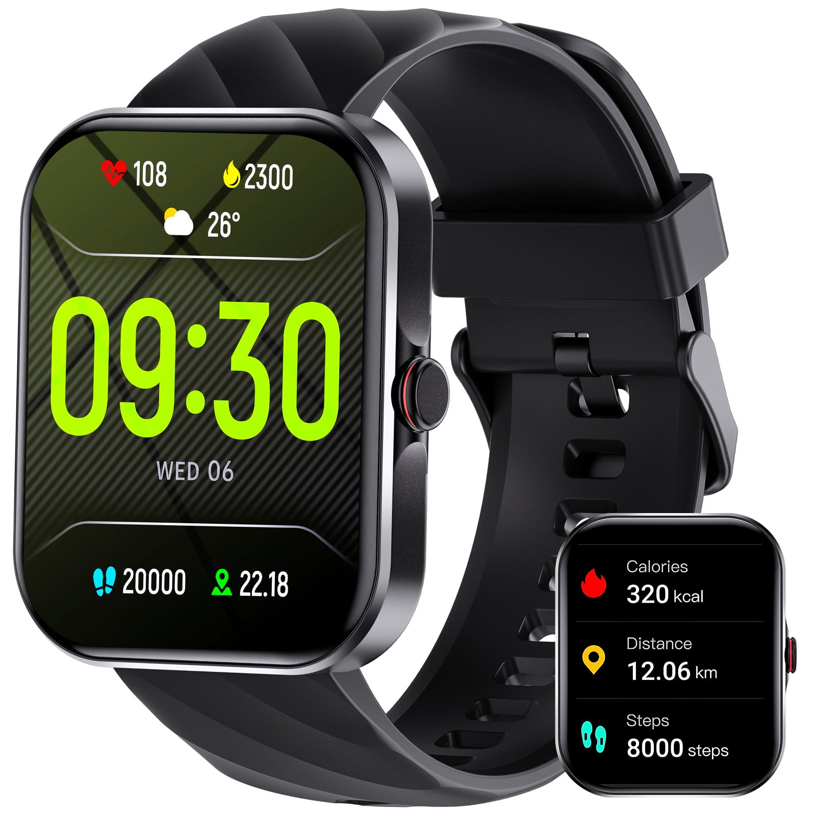 "Cyberdyer Smart Watches, Bluetooth Call, 1.91"" HD Screen, Fitness ...