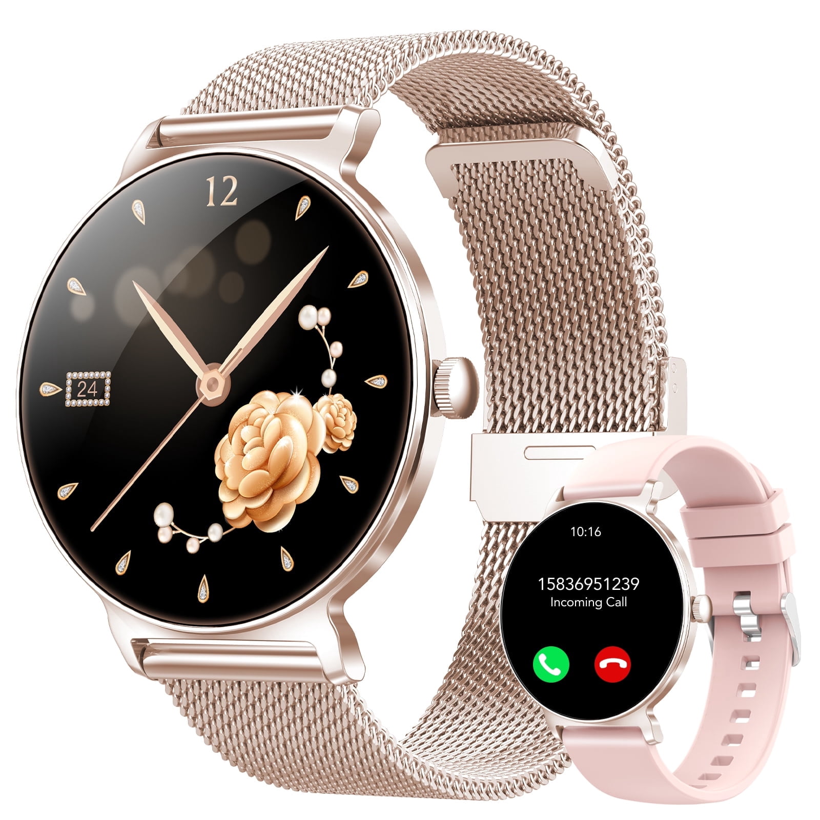Smart Watches for Women, Smartwatch Fits for iPhone Android 1.27" HD ...