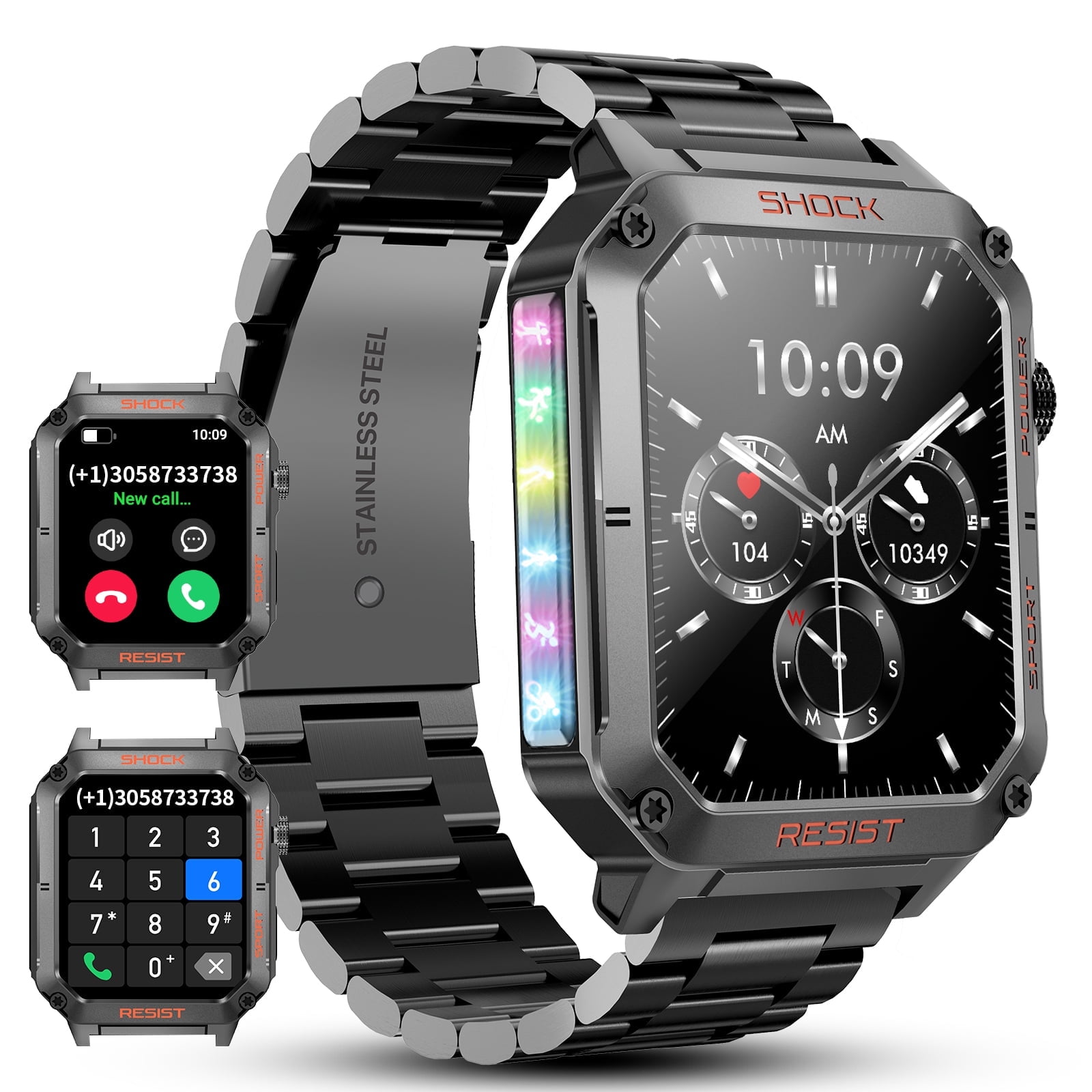 Smart Watches for Men, Fitness Tracker for Android/iPhone, 1.91" HD ...