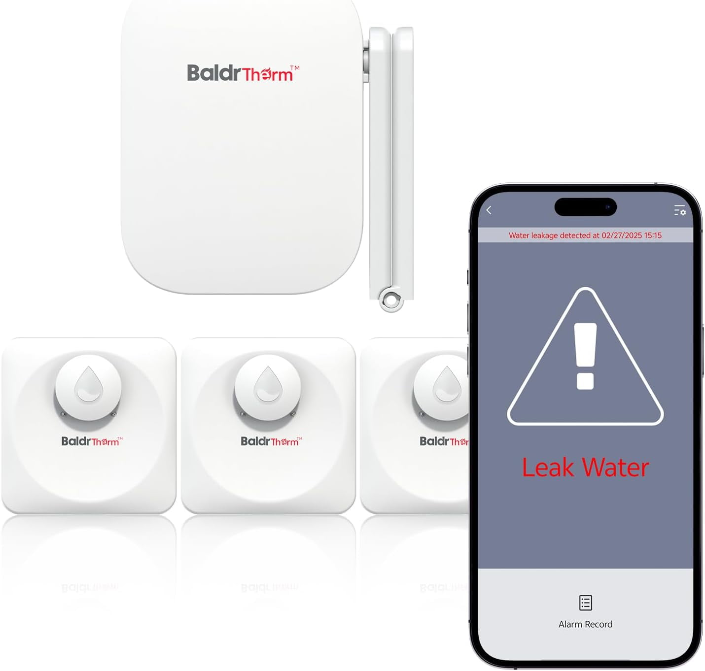 Smart Water Leak Detector Wireless Wi-Fi Sensor for Home with Real-time ...