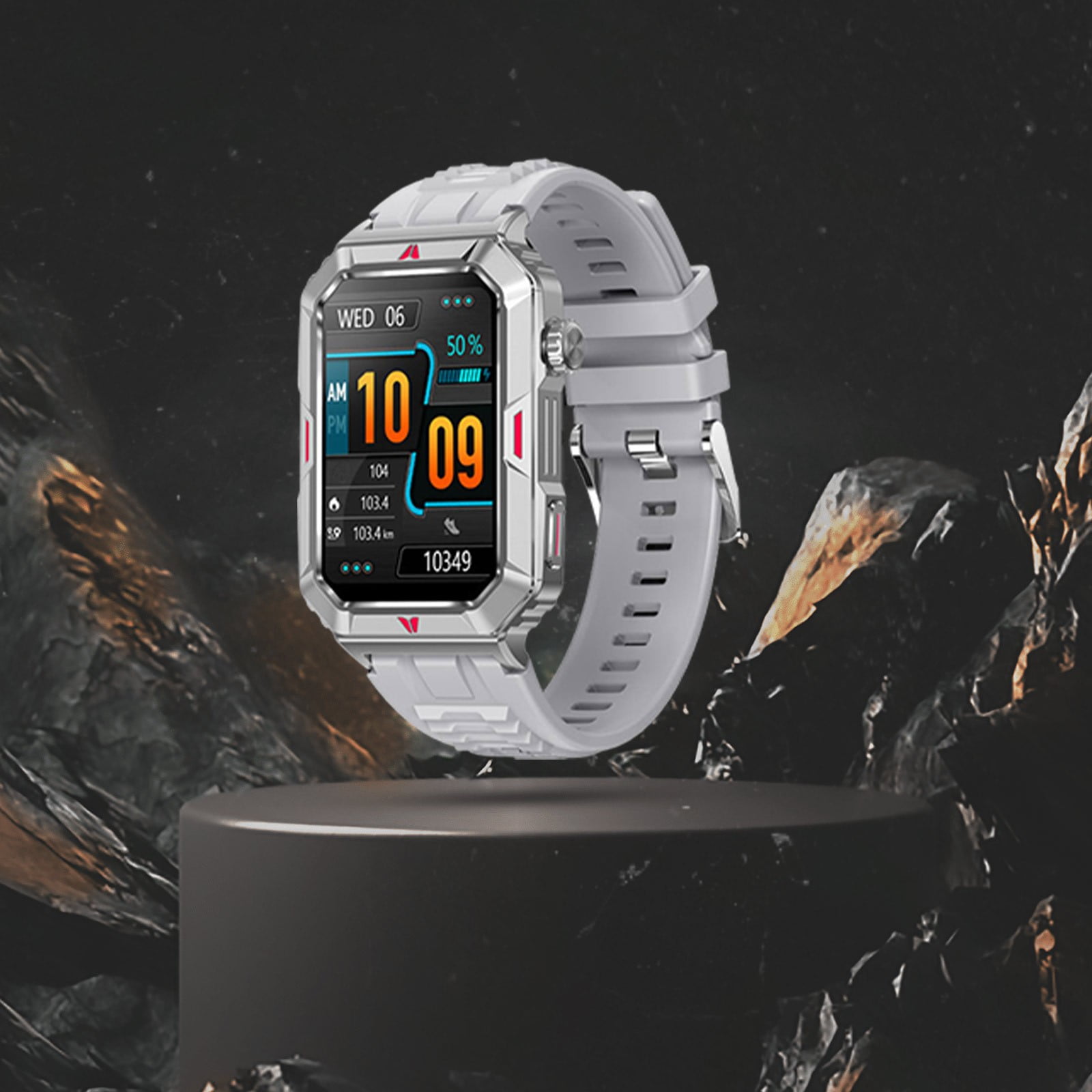 Smart Wearable Watch 1.28-Inch Hd Round Screen Wireless Magnetic ...