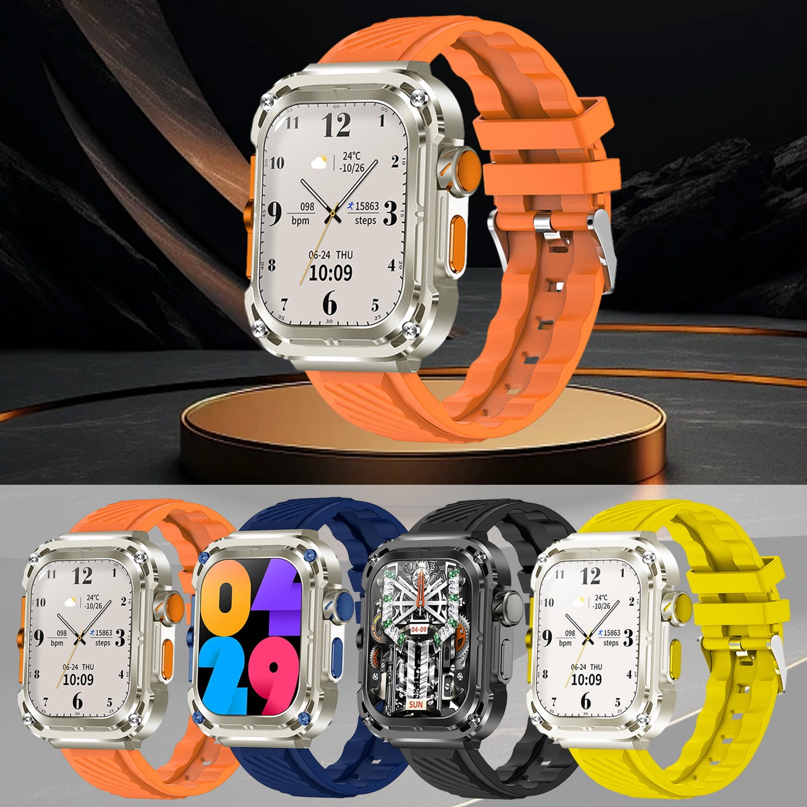 Smart Wearable Watch Multifunction HD Rectangular Screen Wireless ...