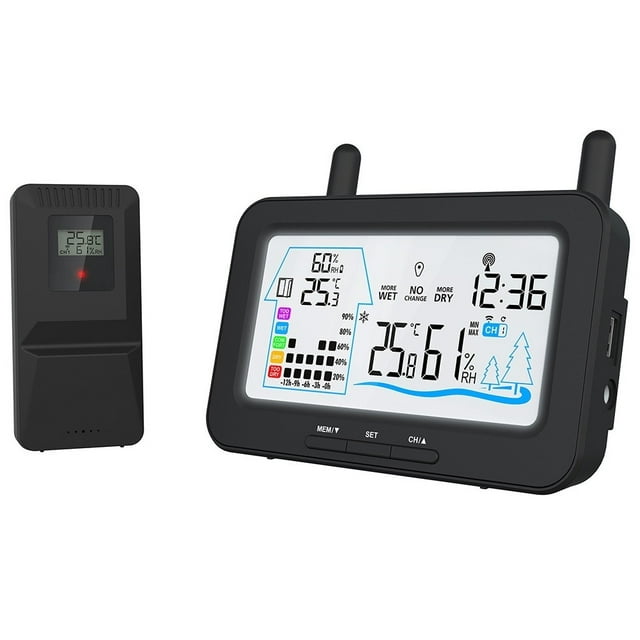 Smart Weather Station Accurate IndoorOutdoor Temp & Humidity Weather ...