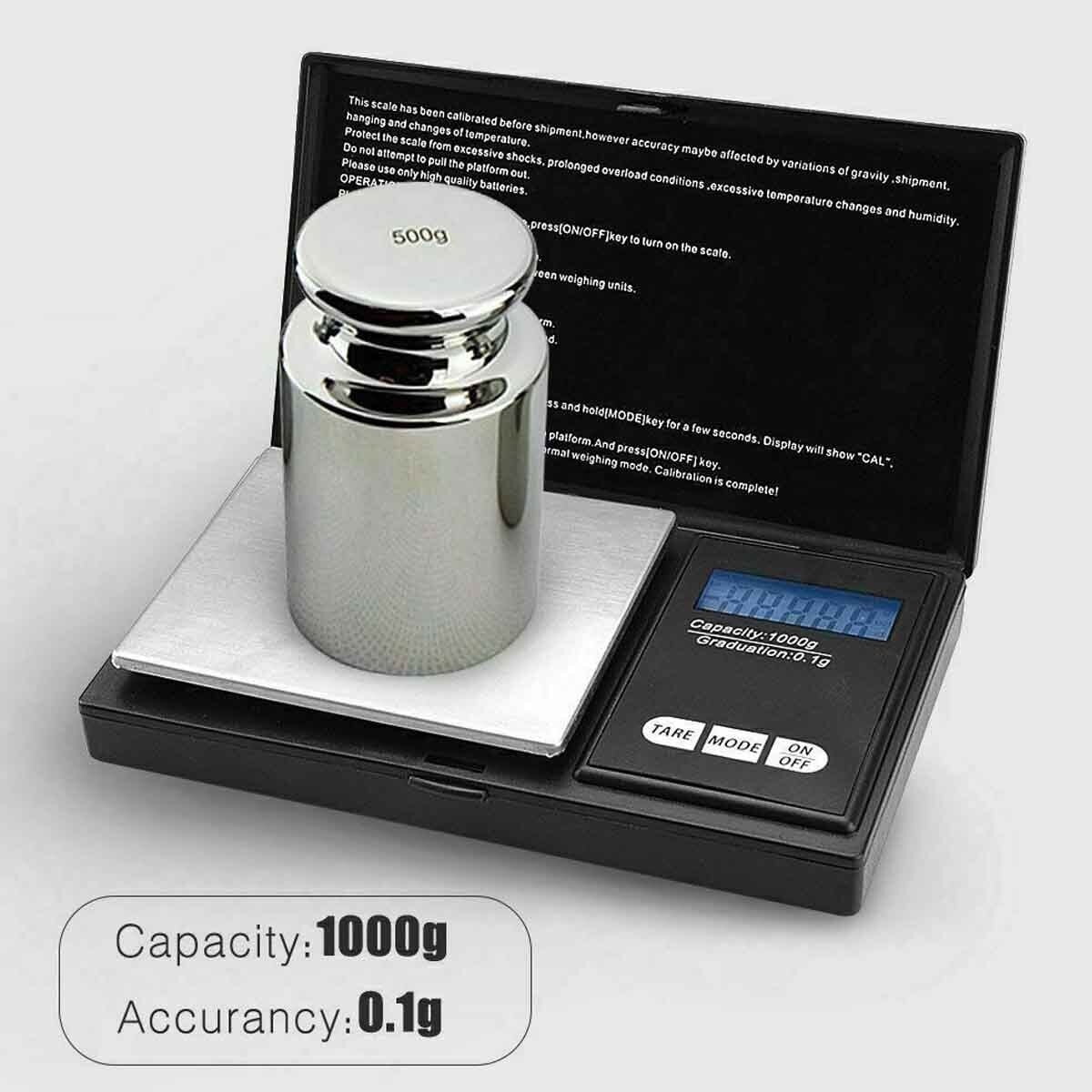 Smart Weigh Digital Pocket Gram Scale,1000g-0.1g Digital Gram Scale ...