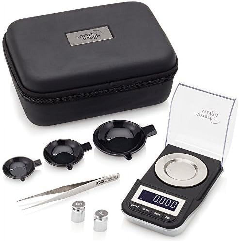Smart Weigh High-Precision Milligram Digital Scale, 50 x 0.01g, Black ...