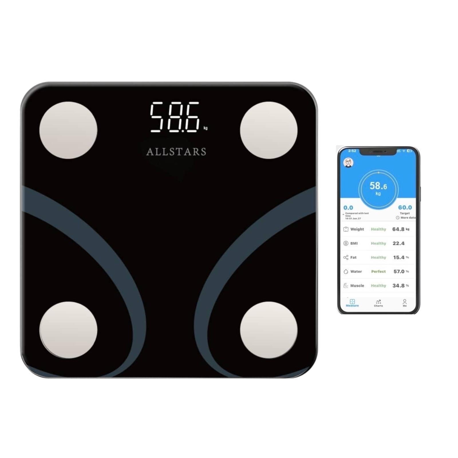 Smart Weight Scale, Monitors 12 body metrics including BMI and body fat ...