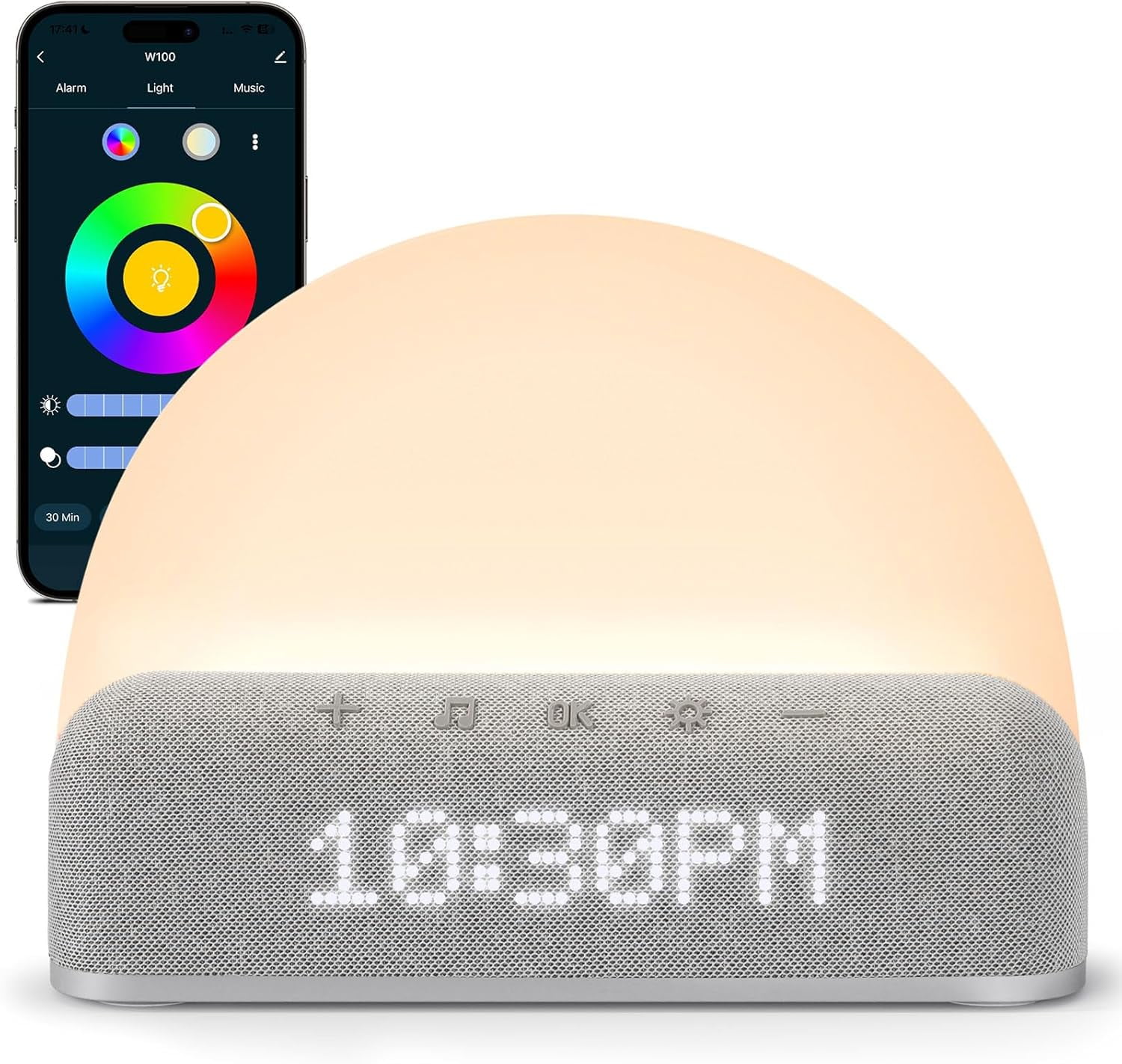 Smart White Noise Sound Machine, Sunrise Alarm Clock APP Control,Custom ...