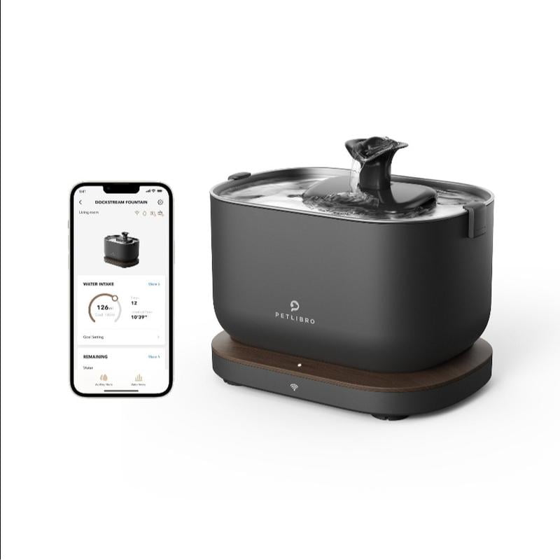 Smart Wi-Fi-Enabled 2.5L Automatic Cat Water Fountain with Wireless ...