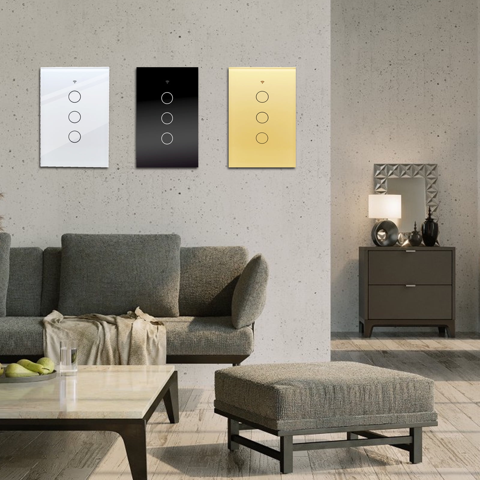 Smart Wi-fi Wall Switch, 2.4ghz Touch Controls, Wireless Dimmer Switch ...