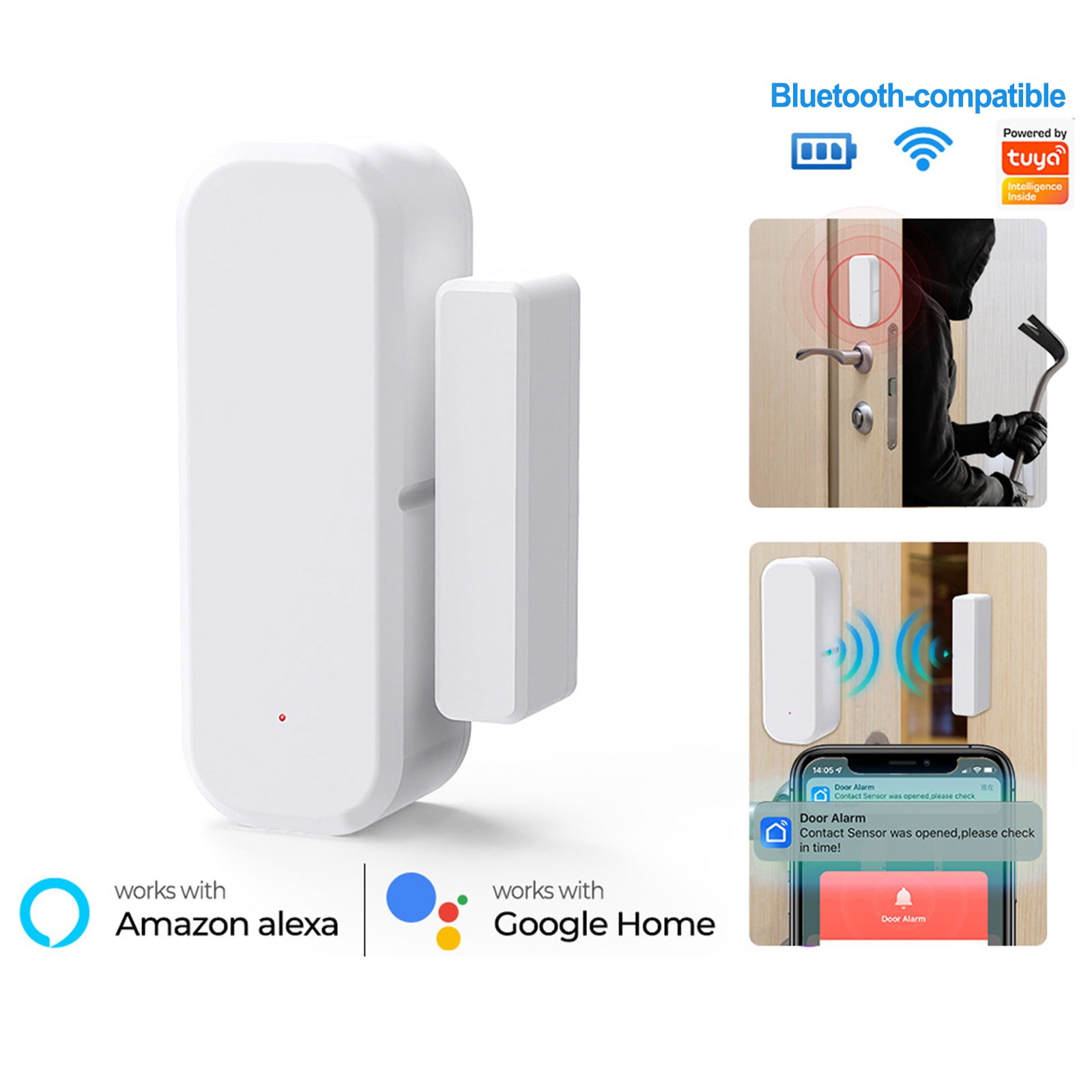 Smart WiFi Anti-theft Alarm Reminder Remote Control Door Magnetic ...