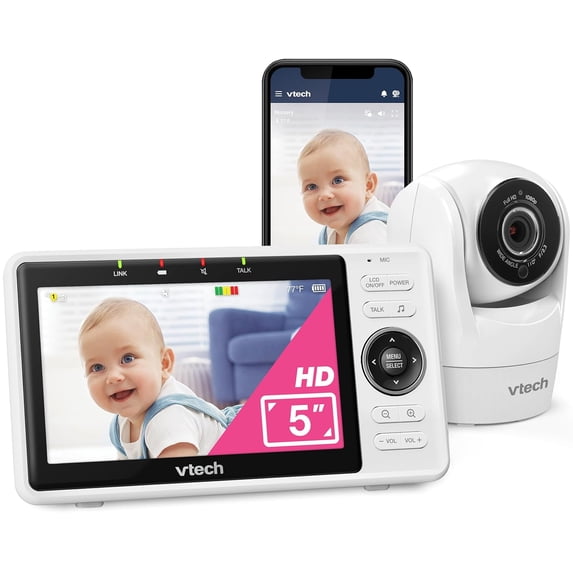 Smart WiFi Baby Monitor with 1080p FHD Camera and 5" HD IPS Display ...