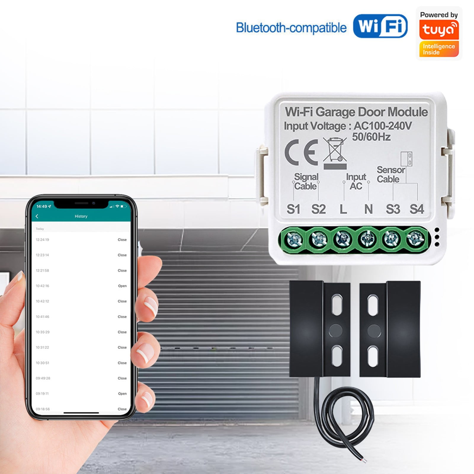 Smart WiFi Garage Door Controller with Wireless Remote Access - Walmart.com